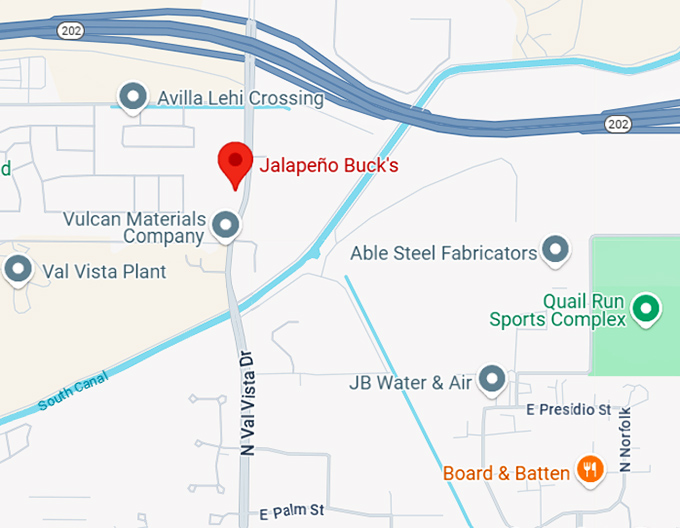 16. jalape&ntilde;o buck's map