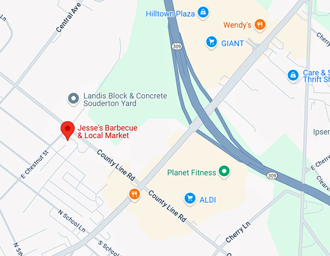 16. jesse's barbecue & local market map