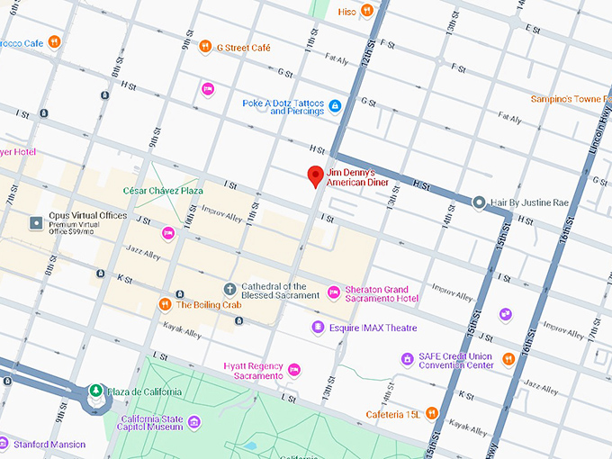 16. jim denny's hamburgers map