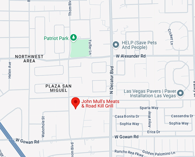 16. john mull's meats & road kill grill map