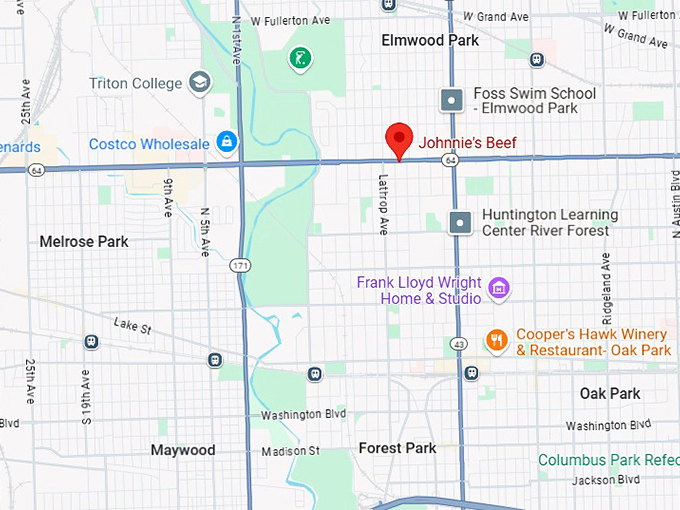 16. johnnie's beef map