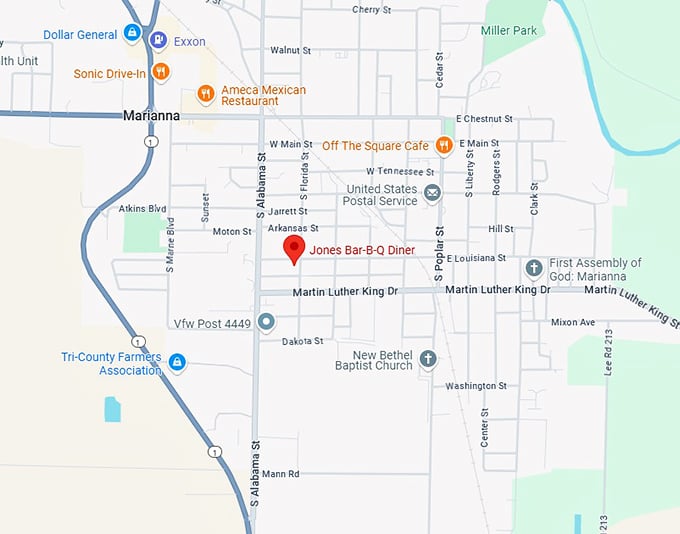 16. jones bar b q diner map