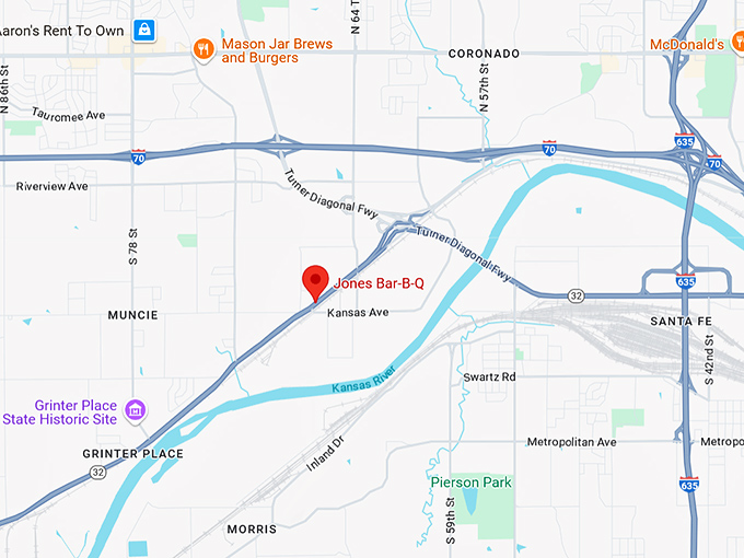 16. jones bar b q map