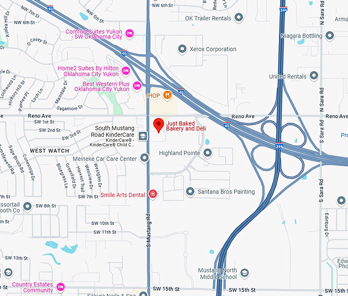 16. just baked bakery and deli map