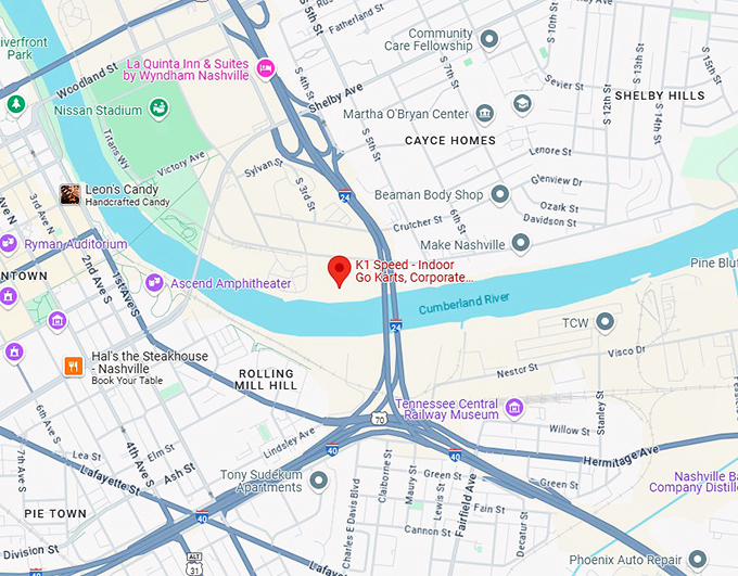 16. k1 speed indoor go karts, corporate event venue, team building activities map