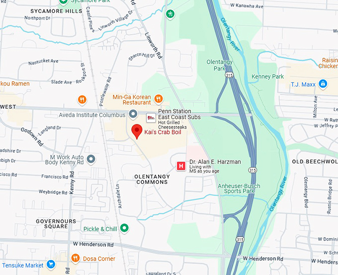 16. kai's crab boil map