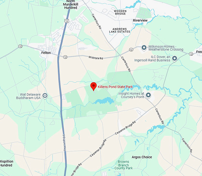 16. killens pond state park map