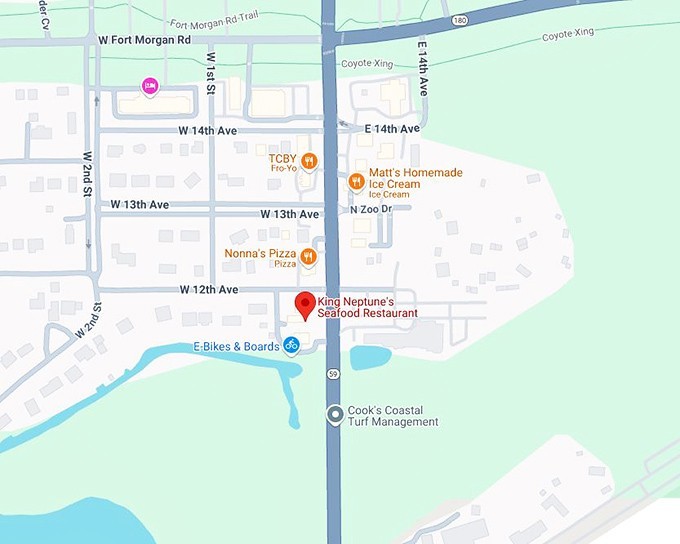16. king neptune's seafood restaurant map