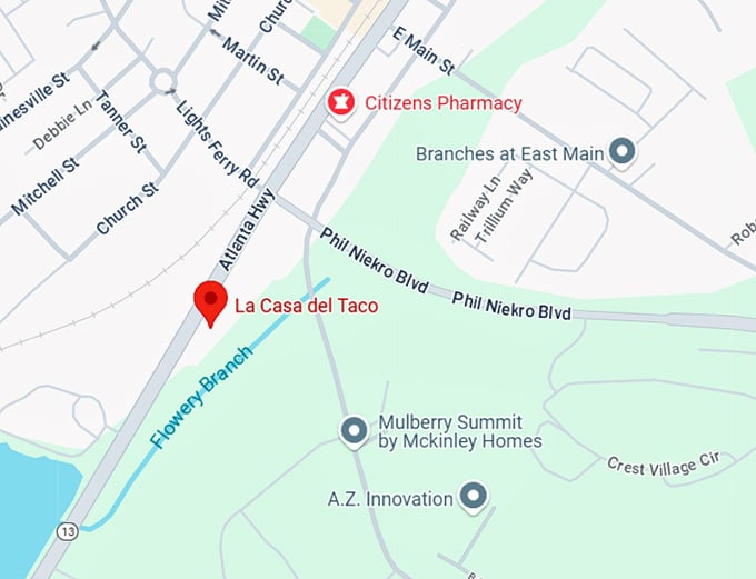 16. la casa del taco map