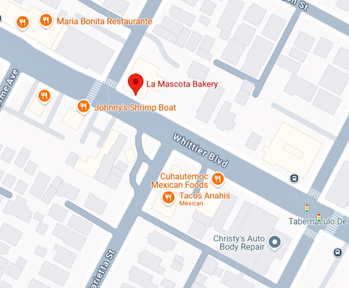 16. la mascota bakery map