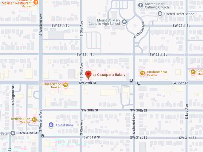 16. la oaxaquena bakery map