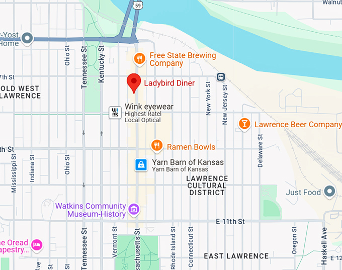 16. ladybird diner map