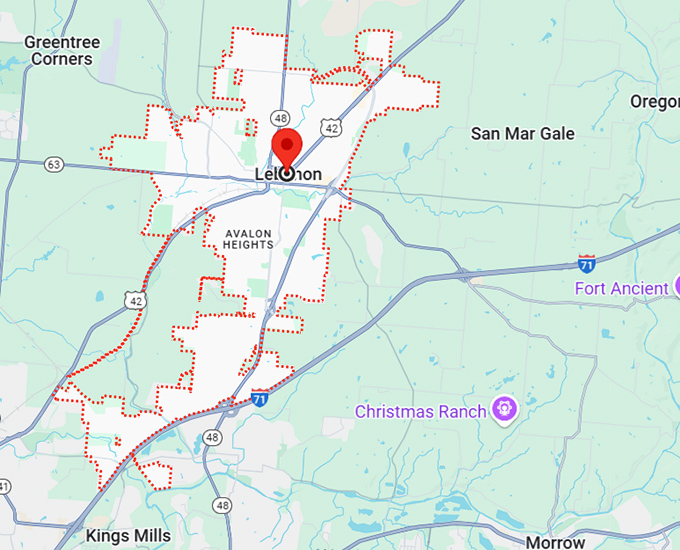 16. lebanon ohio map
