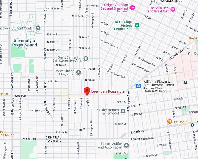 16. legendary doughnuts map
