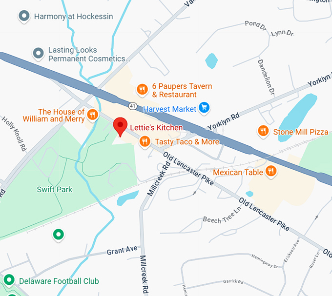 16. lettie's kitchen map