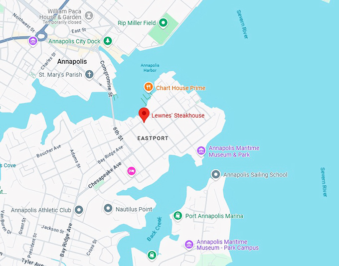 16. lewnes' steakhouse map