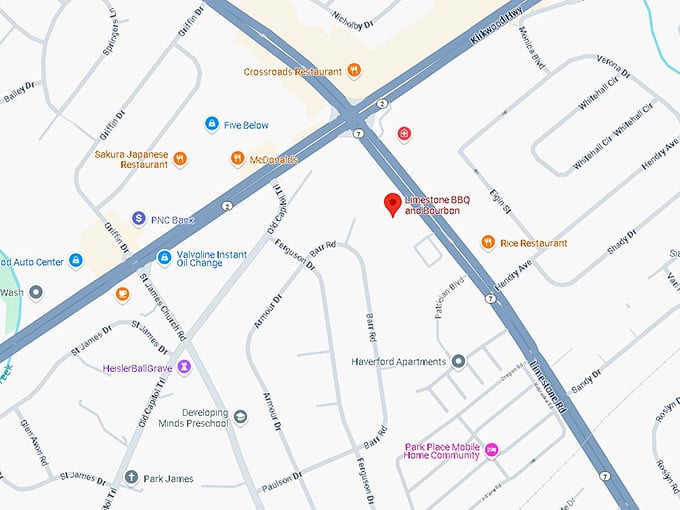 16. limestone bbq and bourbon map