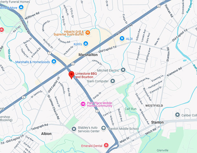 16. limestone bbq and bourbon map