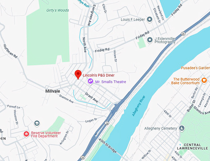 16. lincoln's p&g diner map