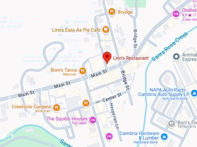 16. linn's restaurant map