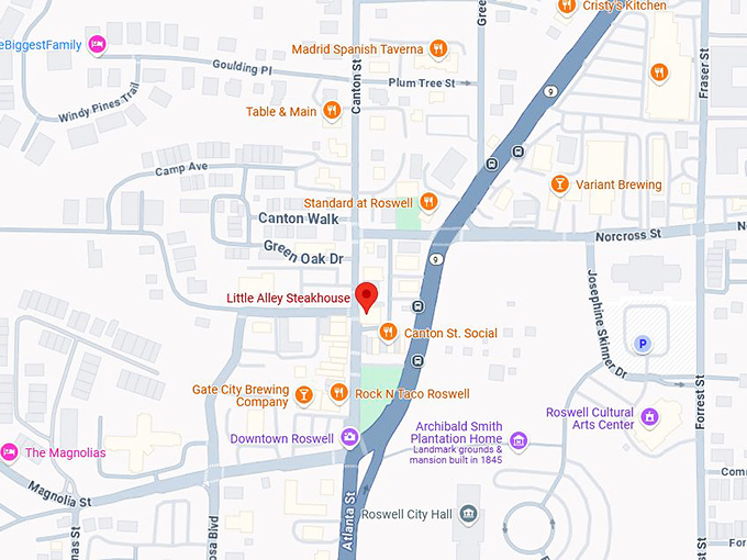 16. little alley steakhouse map