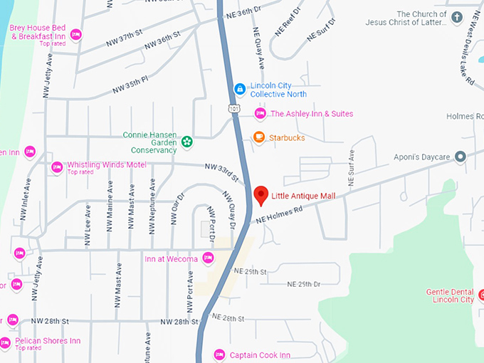 16. little antique mall map