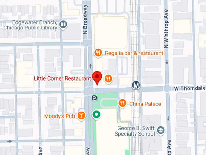 16. little corner restaurant map