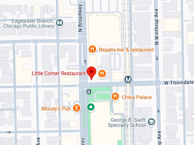 16. little corner restaurant map