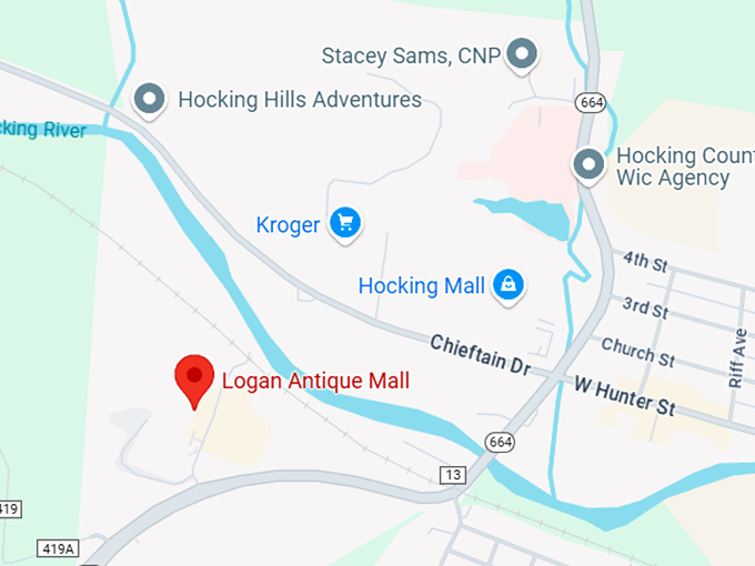 16. logan antique mall map