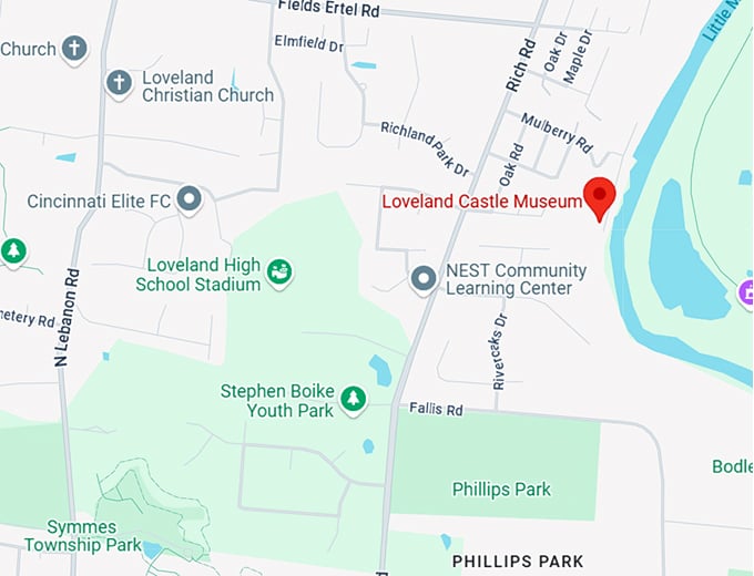 16. loveland castle museum map