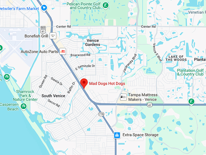 16. mad dogs hot dogs map