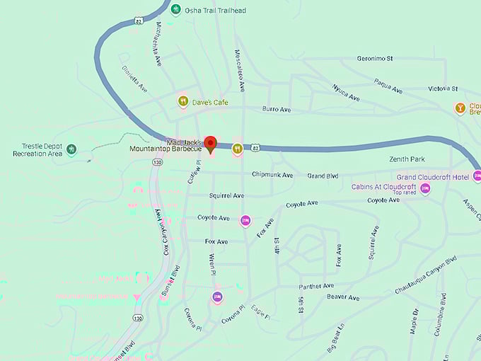 16. mad jack's mountaintop barbecue map