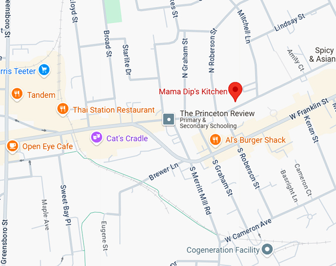 16. mama dip's kitchen map