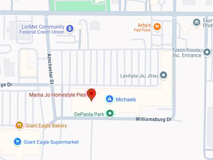 16. mama jo homestyle pies map