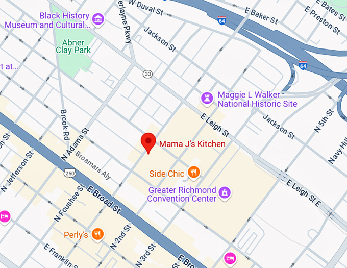 16. mama j's kitchen map