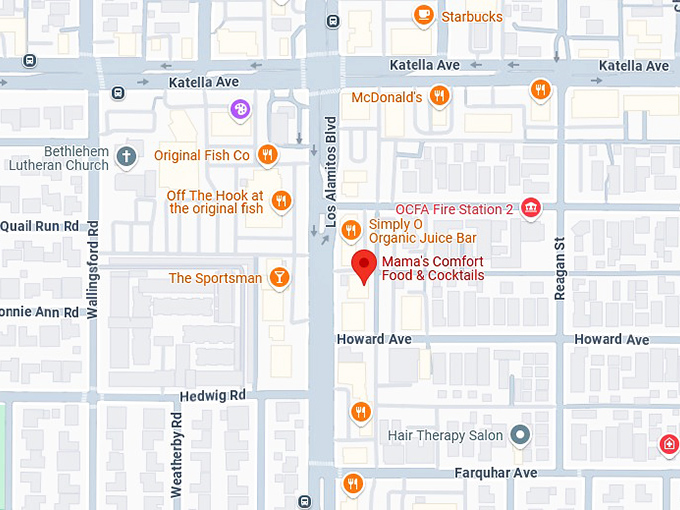 16. mama's comfort food & cocktails map