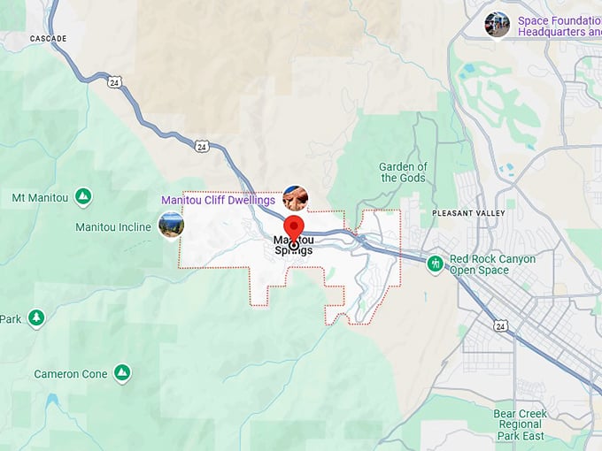 16. manitou springs map