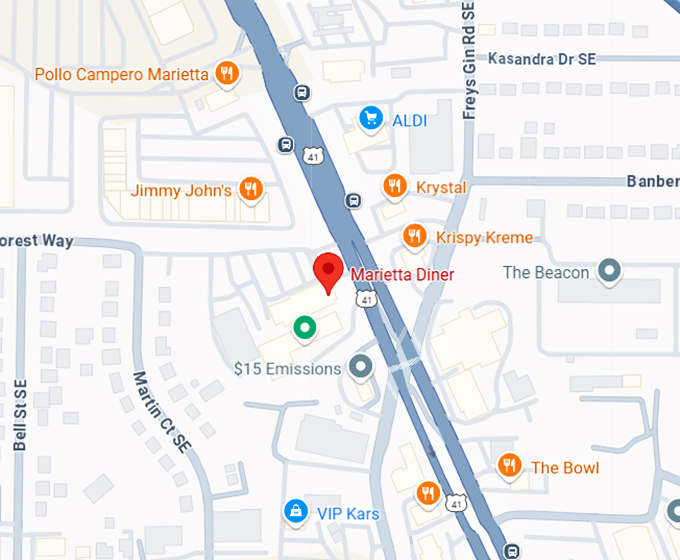 16. marietta diner map