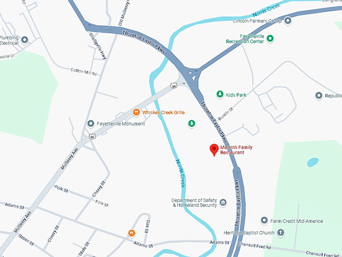 16. marvin's family restaurant map