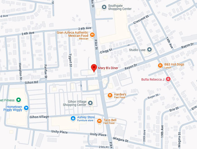 16. mary b's diner map