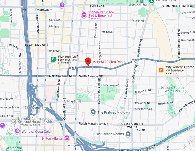 16. mary mac's tea room map