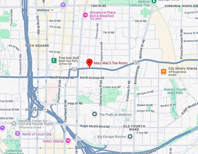16. mary mac's tea room map