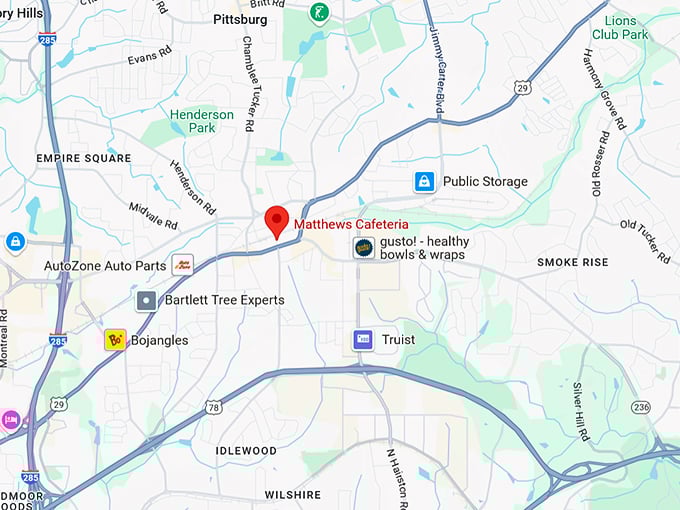 16. matthews cafeteria map