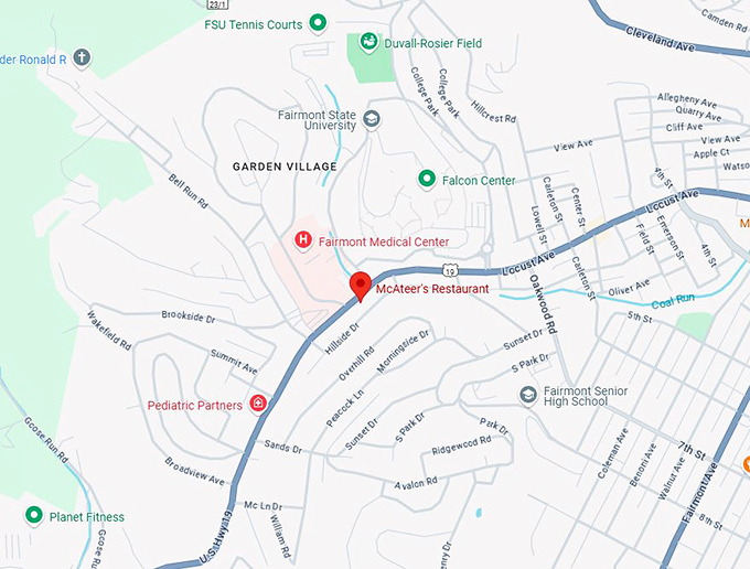 16. mcateer's restaurant map