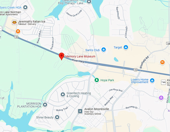 16. memory lane museum map