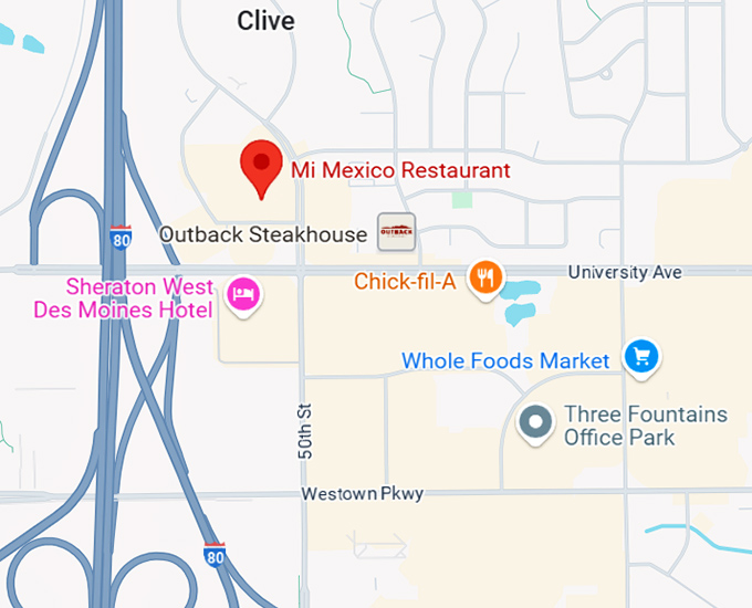 16. mi mexico restaurant map