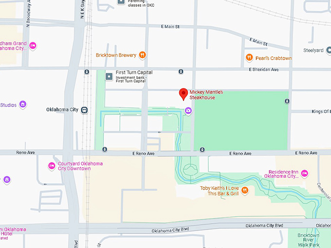 16. mickey mantle's steakhouse map