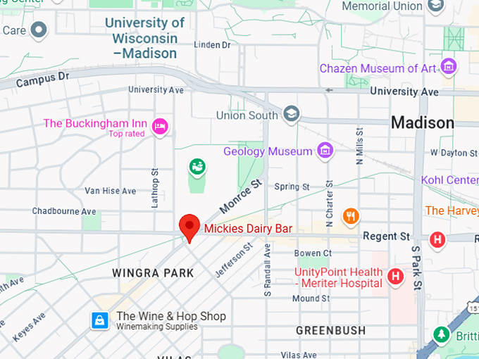 16. mickies dairy bar map