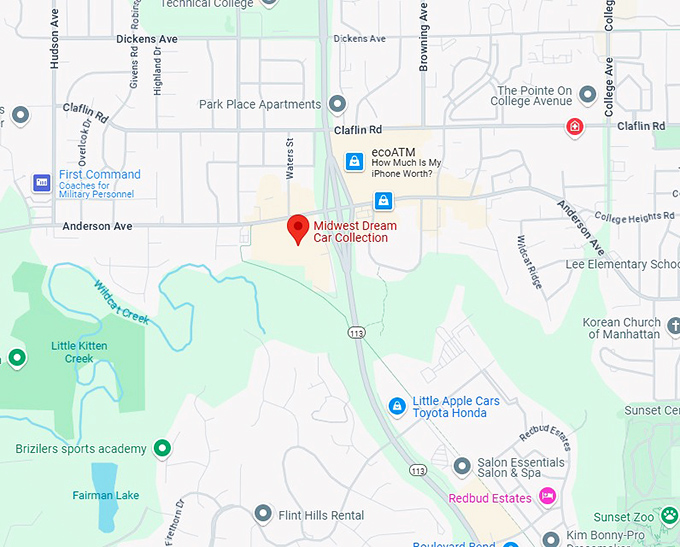 16. midwest dream car collection map