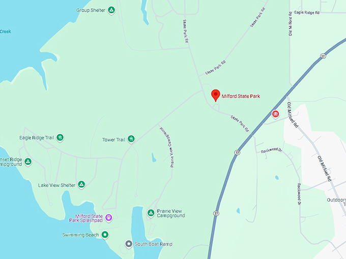 16. milford state park map